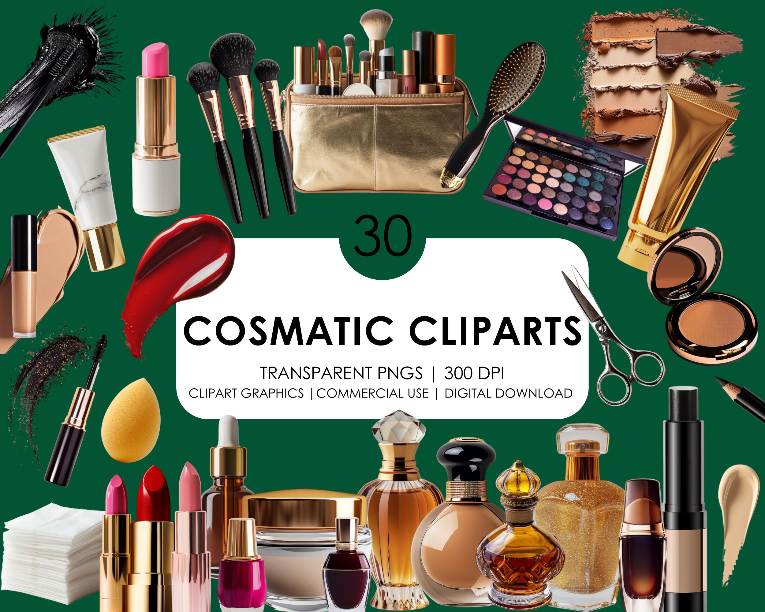 30 Cosmetic Clip Art| Makeup Clipart| Realistic Clipart, Fashion ...