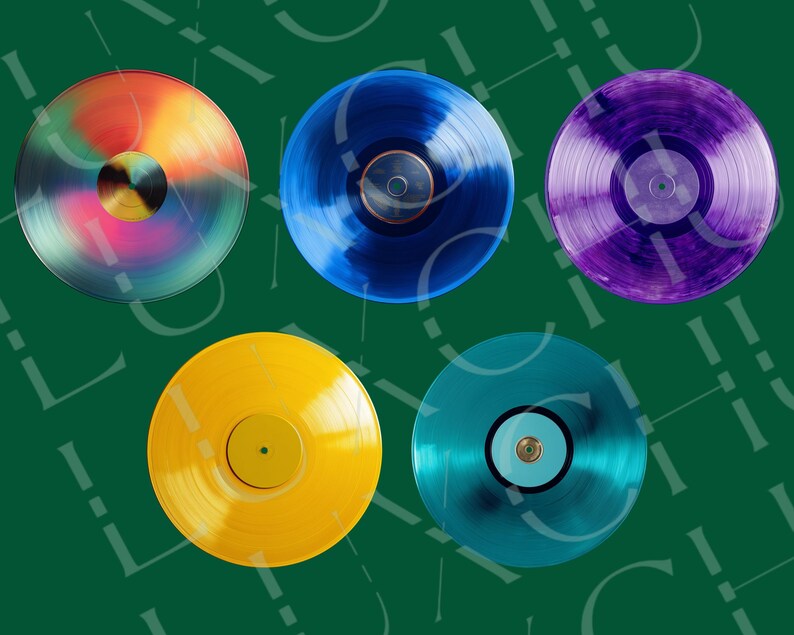 Vinyl Record Clipart: Retro Music PNG Graphics (digital Download) - Etsy