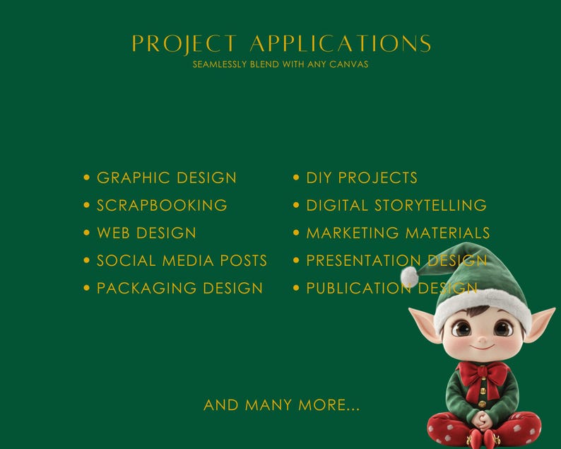 30 Christmas Elf Clipart: Holiday PNG Graphics (digital Download) - Etsy