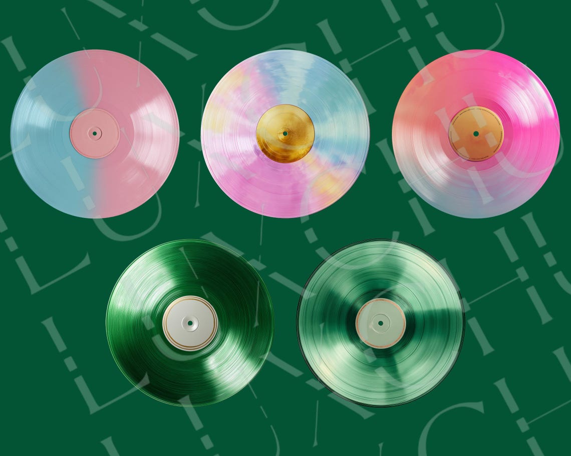 Vinyl Record Clipart: Retro Music PNG Graphics (digital Download) - Etsy
