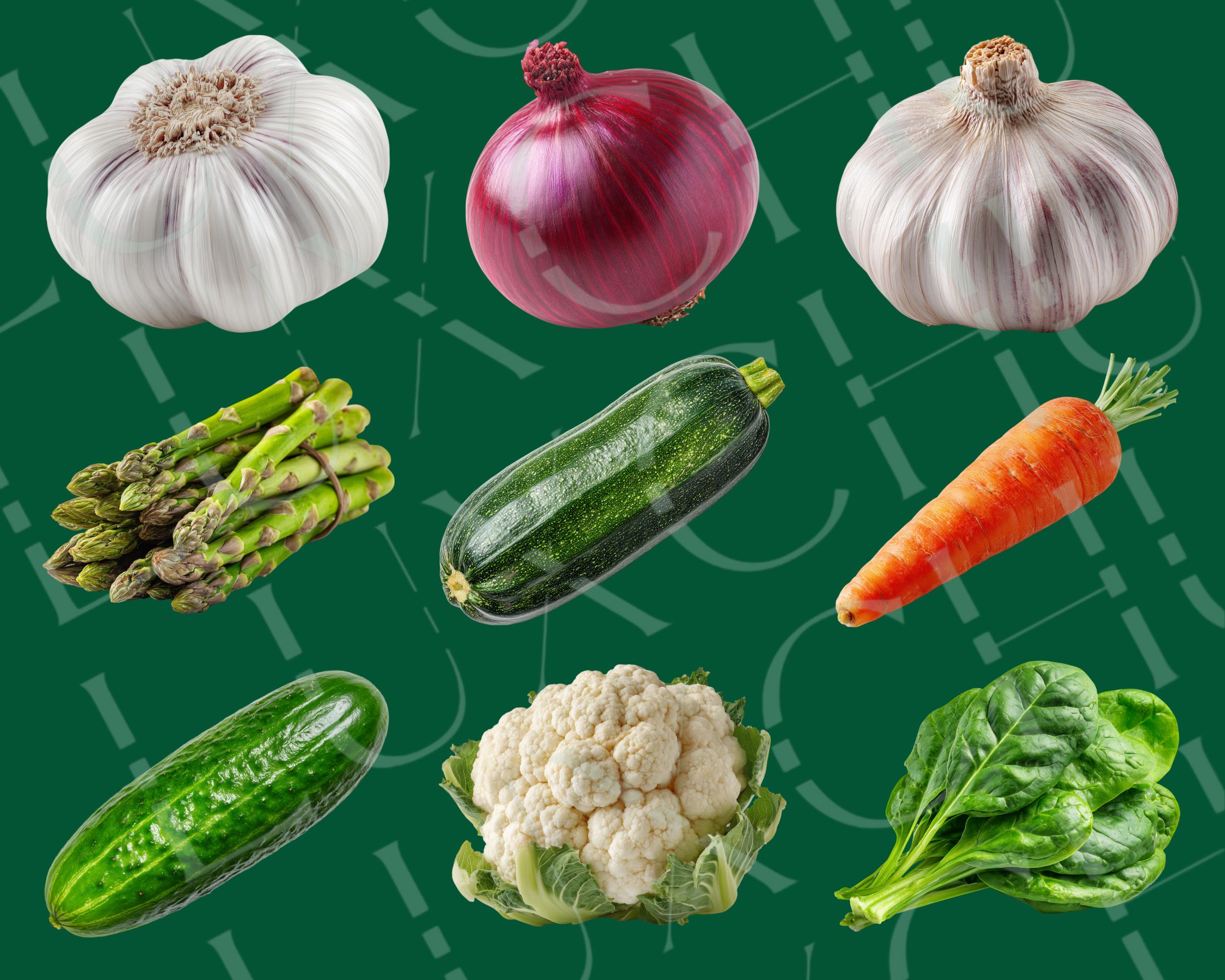 Vegetable Clipart Set: Realistic Garden Food PNG Graphics (digital ...