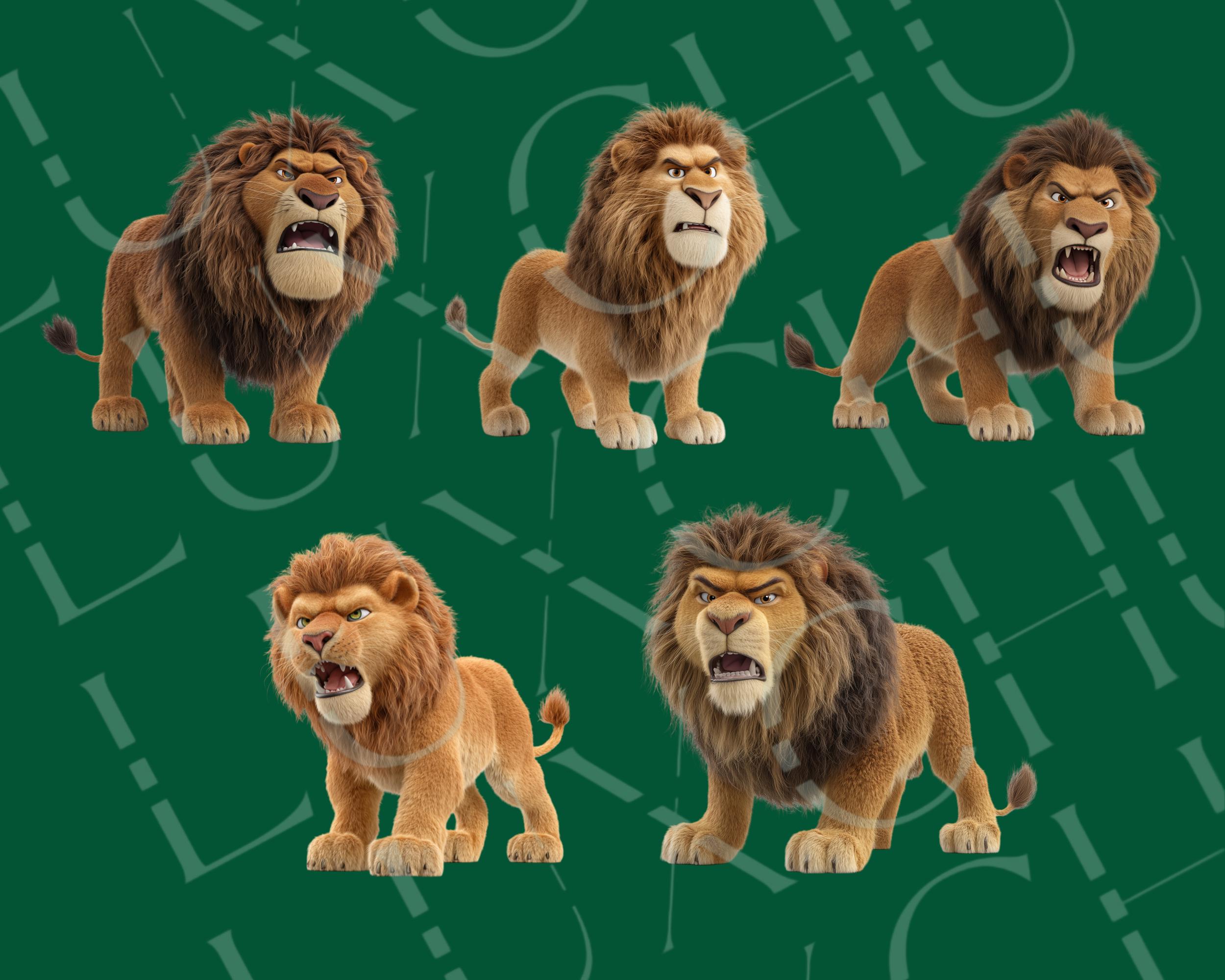 15 Lion Clipart, Lion PNG, Cute Lion Cartoon, Realistic Lion Clipart ...