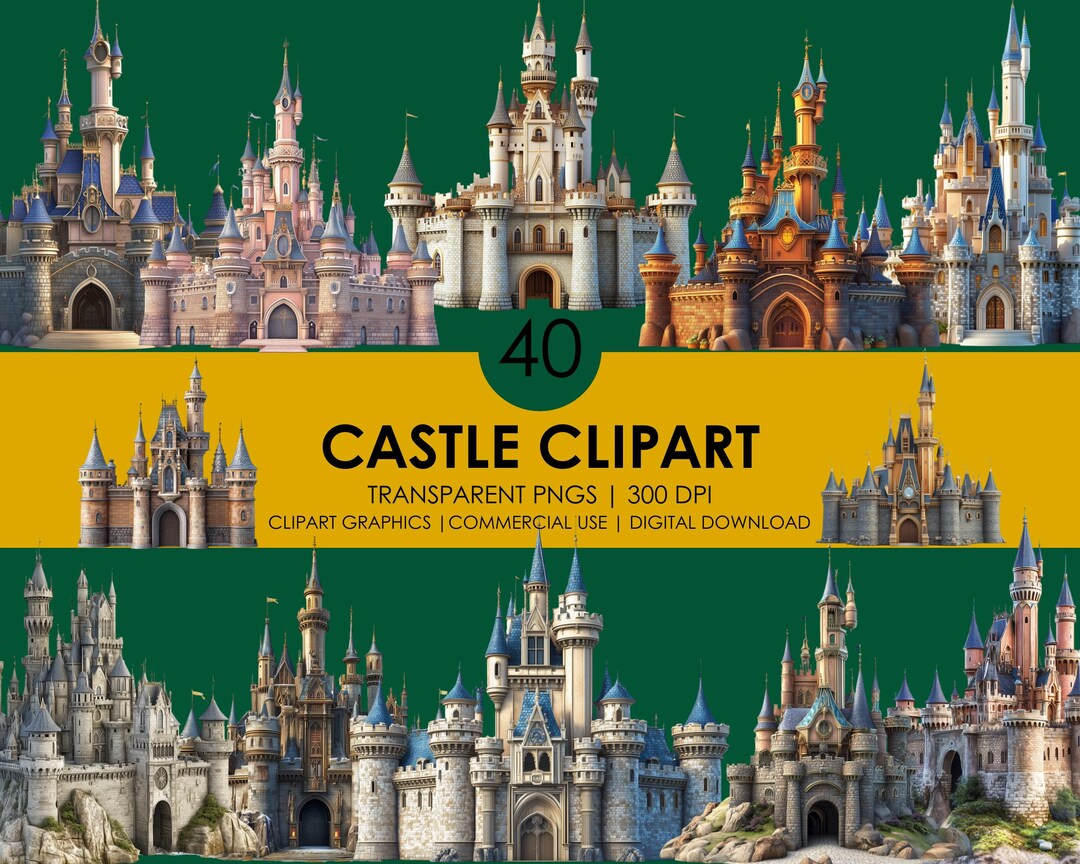 40 Castle Clipart| Fairy Tale Castle| Stone Castle| Kingdom Castle PNG ...