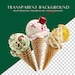 Ice Cream Cone Clipart: 30 Summer PNG Graphics, Realistic Clipart ...