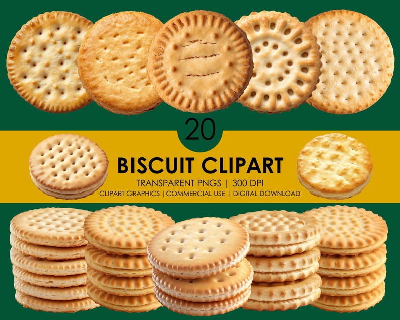 20 Biscuit Clipart| Realistic Biscuit Clipart| Biscuit Png| Food ...