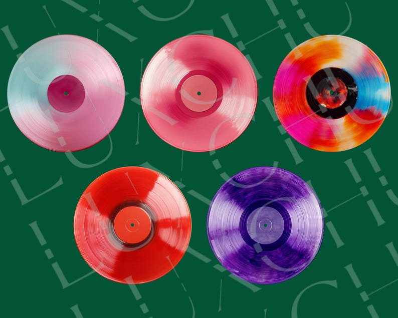 Vinyl Record Clipart: Retro Music PNG Graphics (digital Download) - Etsy