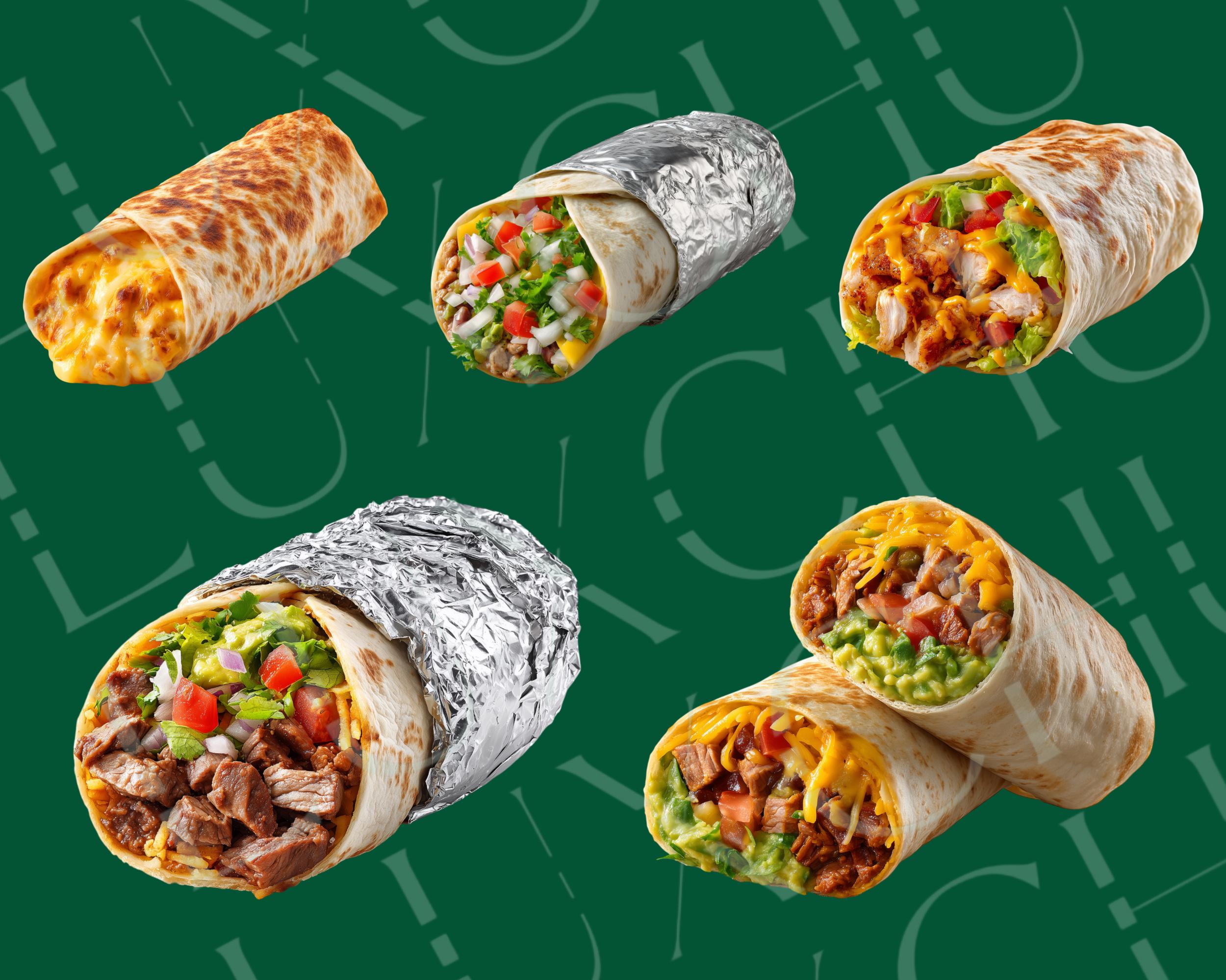 Realistic Burrito Clipart: Mexican Food PNG Graphics (digital Download ...