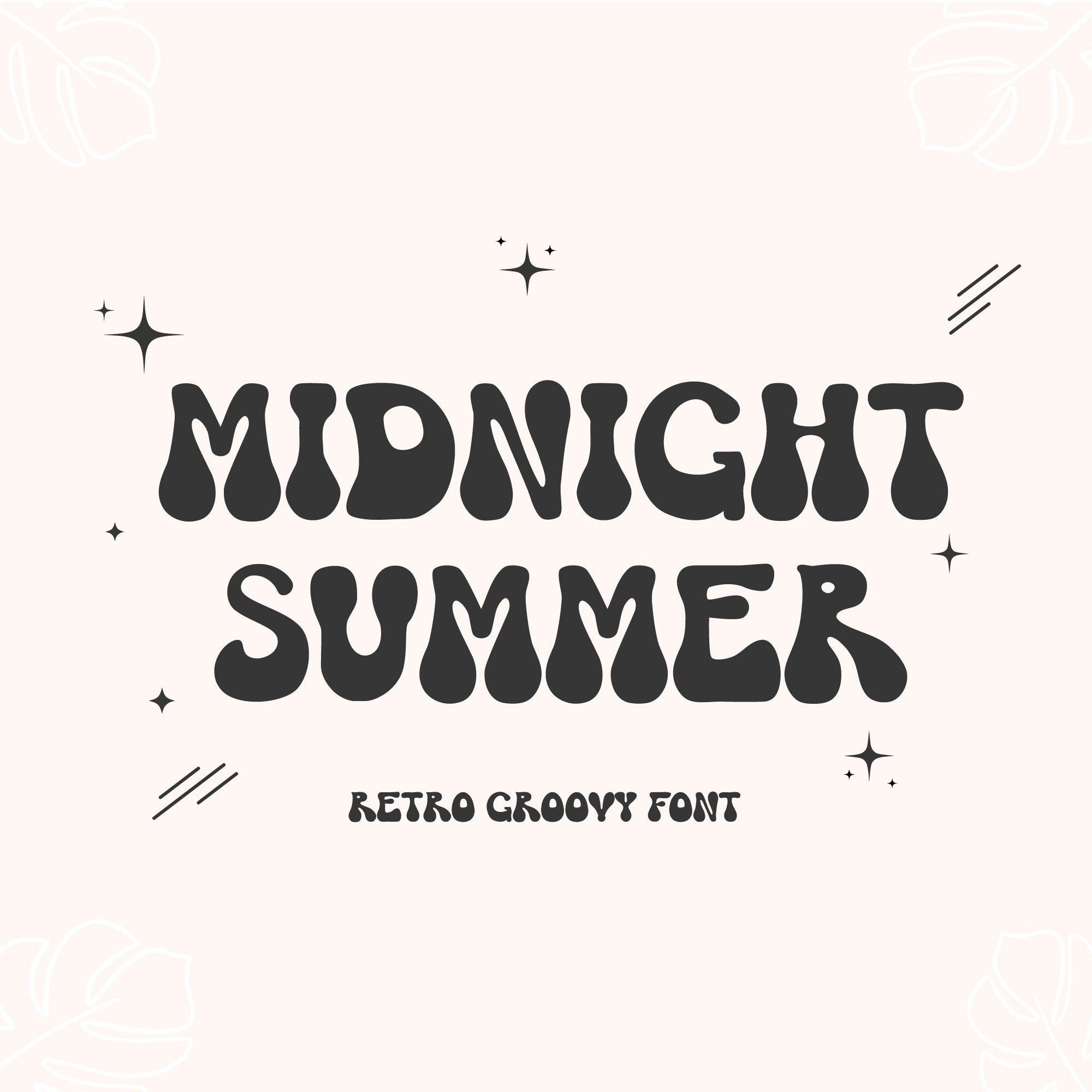 Midnight Summer Font, Groovy Font, Craft Font, Display Font, Cute Font ...