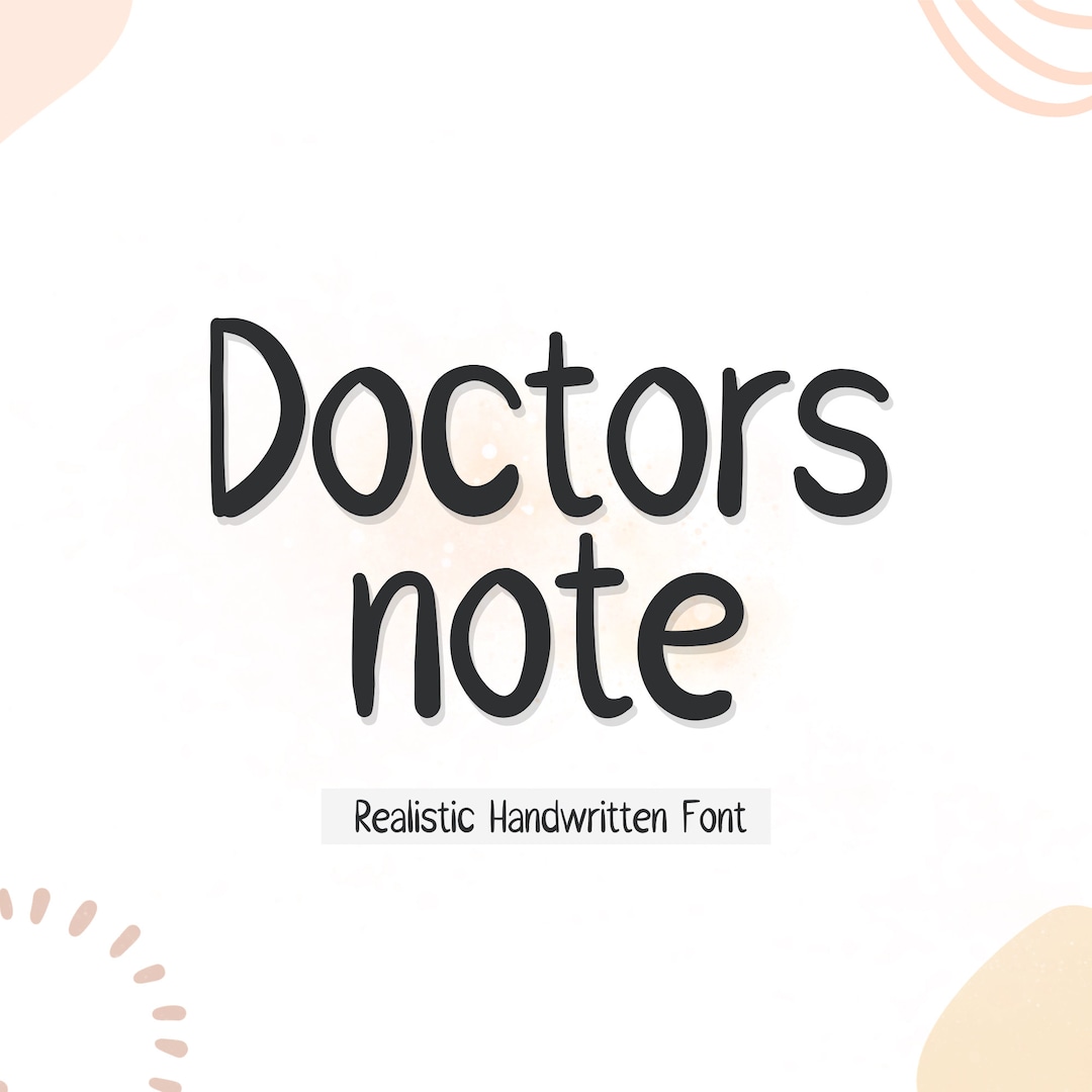 Realistic Handwritten Font, Doctors Note Font, Note Taking Font, Neat ...