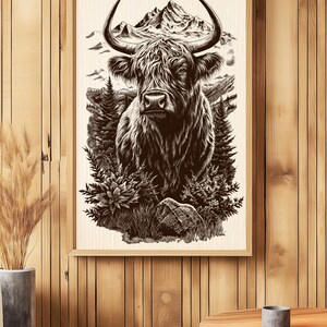 Eagle Laser Burn File, Eagle and Nature Wildlife Scene Engraving Laser ...