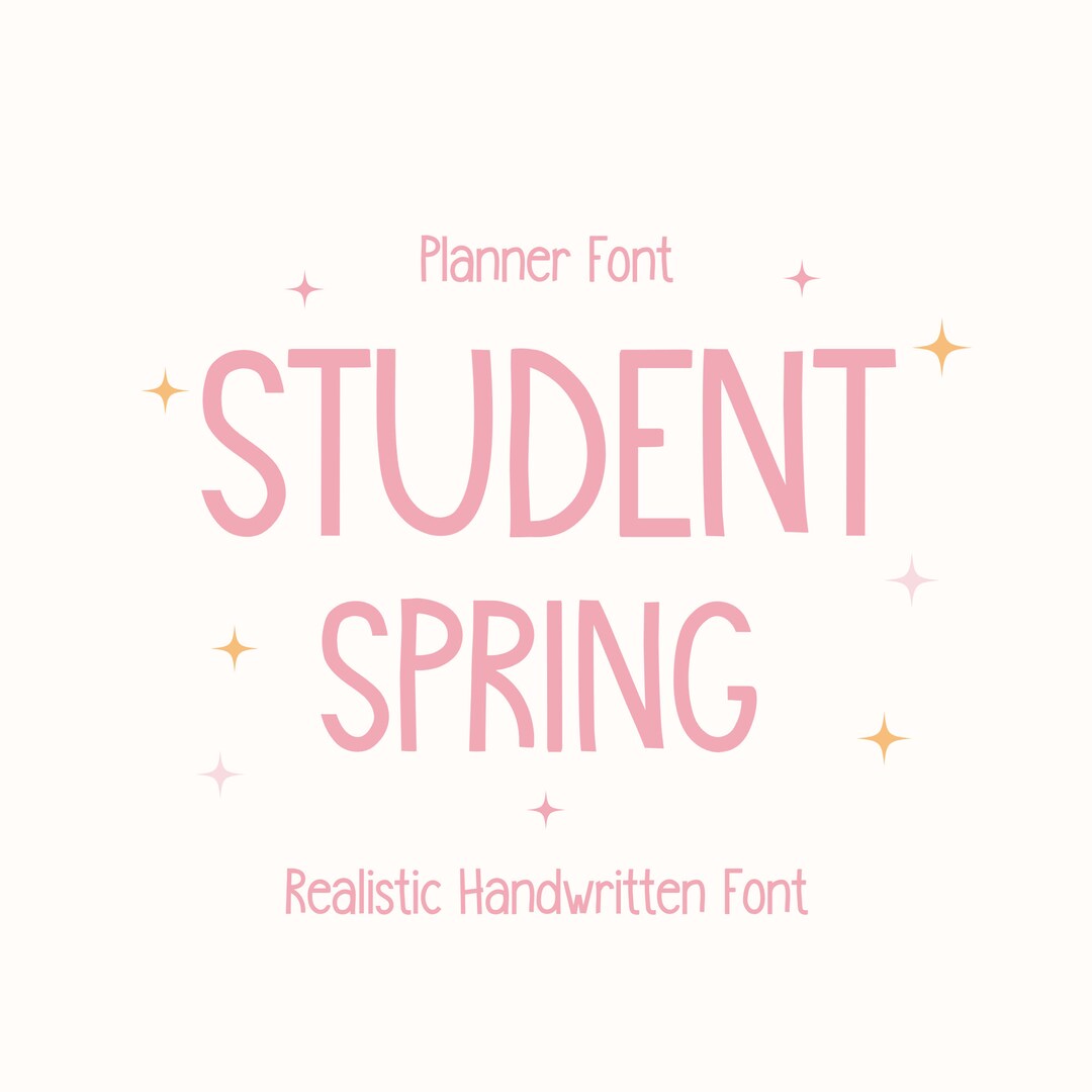 Realistic Handwritten Font Student Font Note Taking Font - Etsy