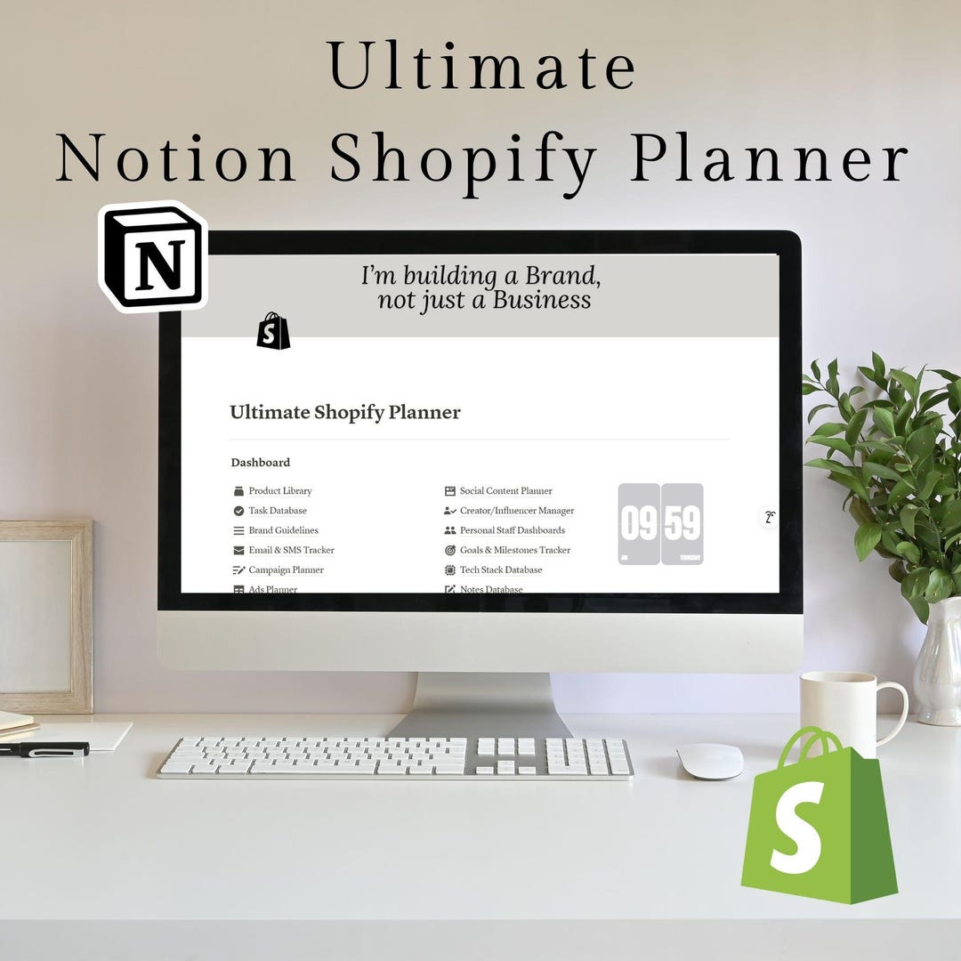 Shopify Planner Notion Template: E-commerce Business Dashboard (digital ...