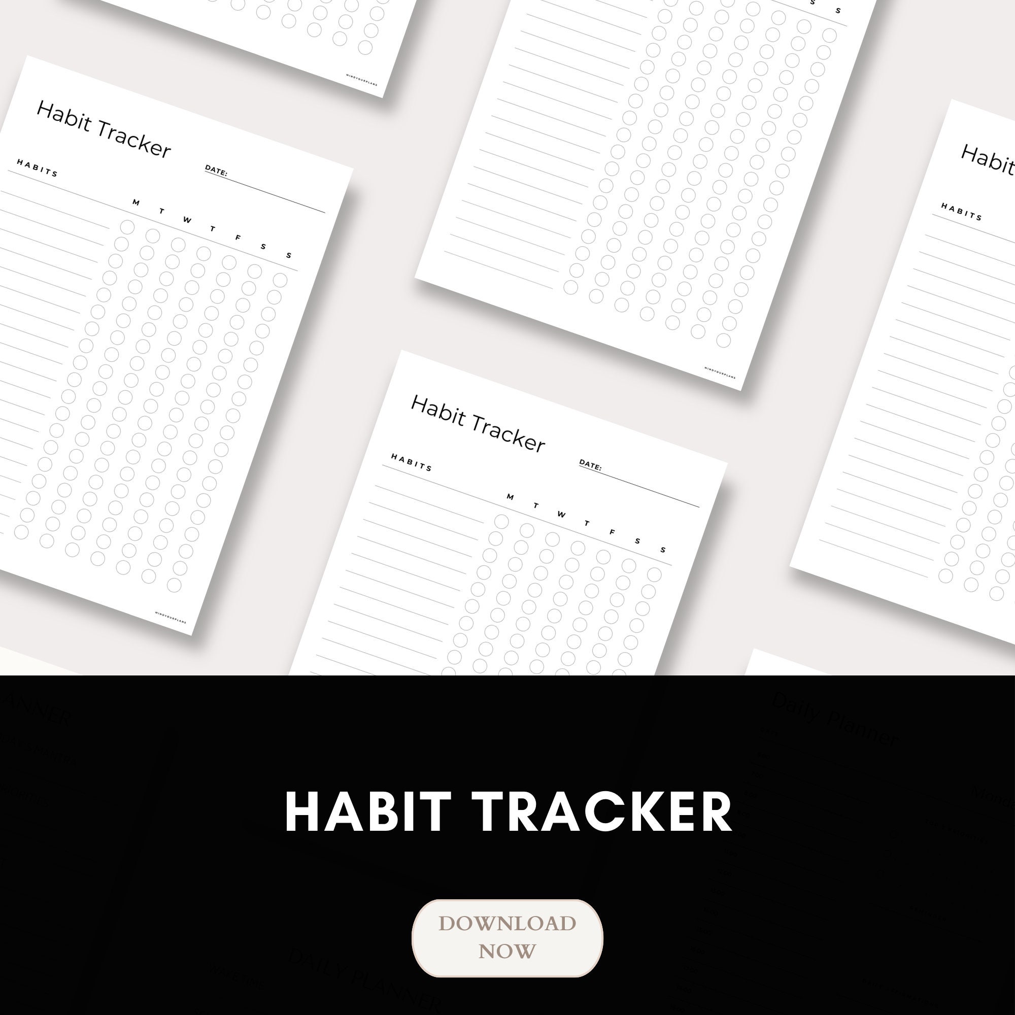 Daily Habit Tracker Printable, Habit Tracker Template, Routine Tracker ...