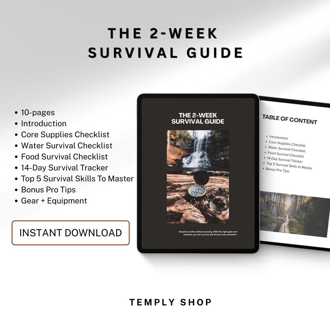 2-week Survival Guide: Emergency Prep Checklist (digital PDF Download ...