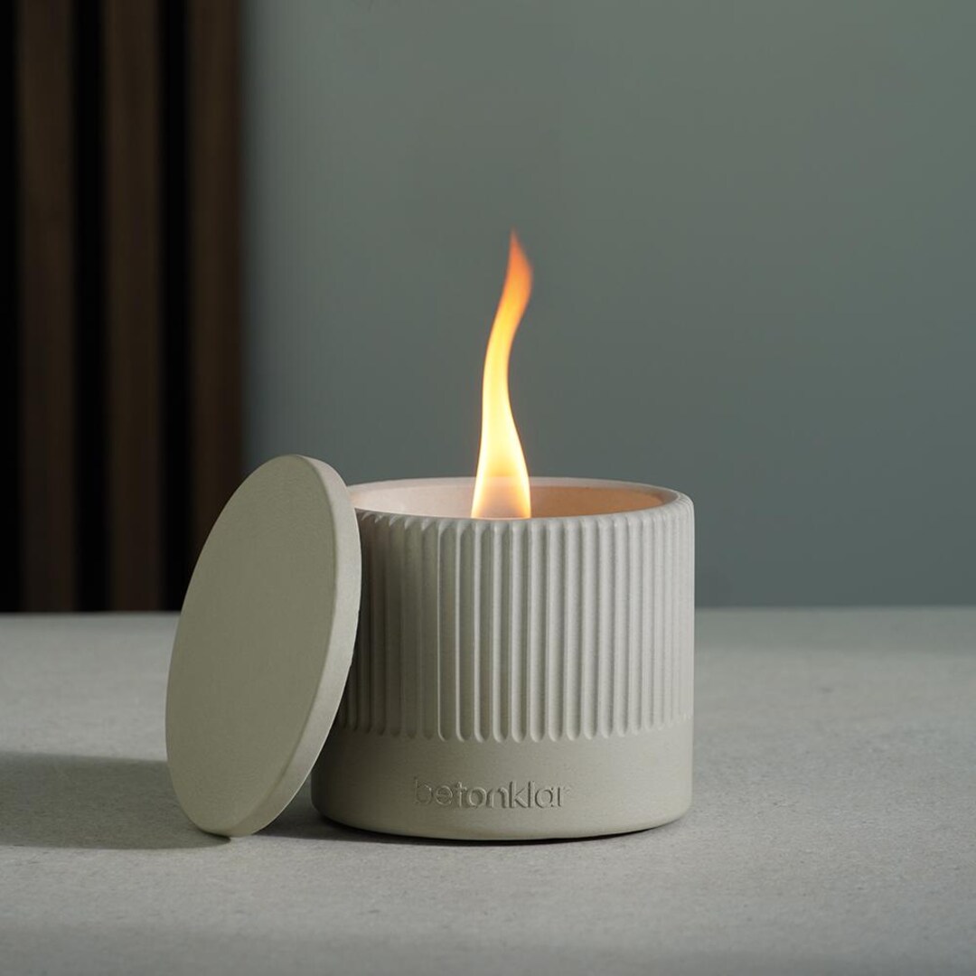 Wax Storage Enja, Designer Concrete, Fire, Outdoor Candle Refillable ...