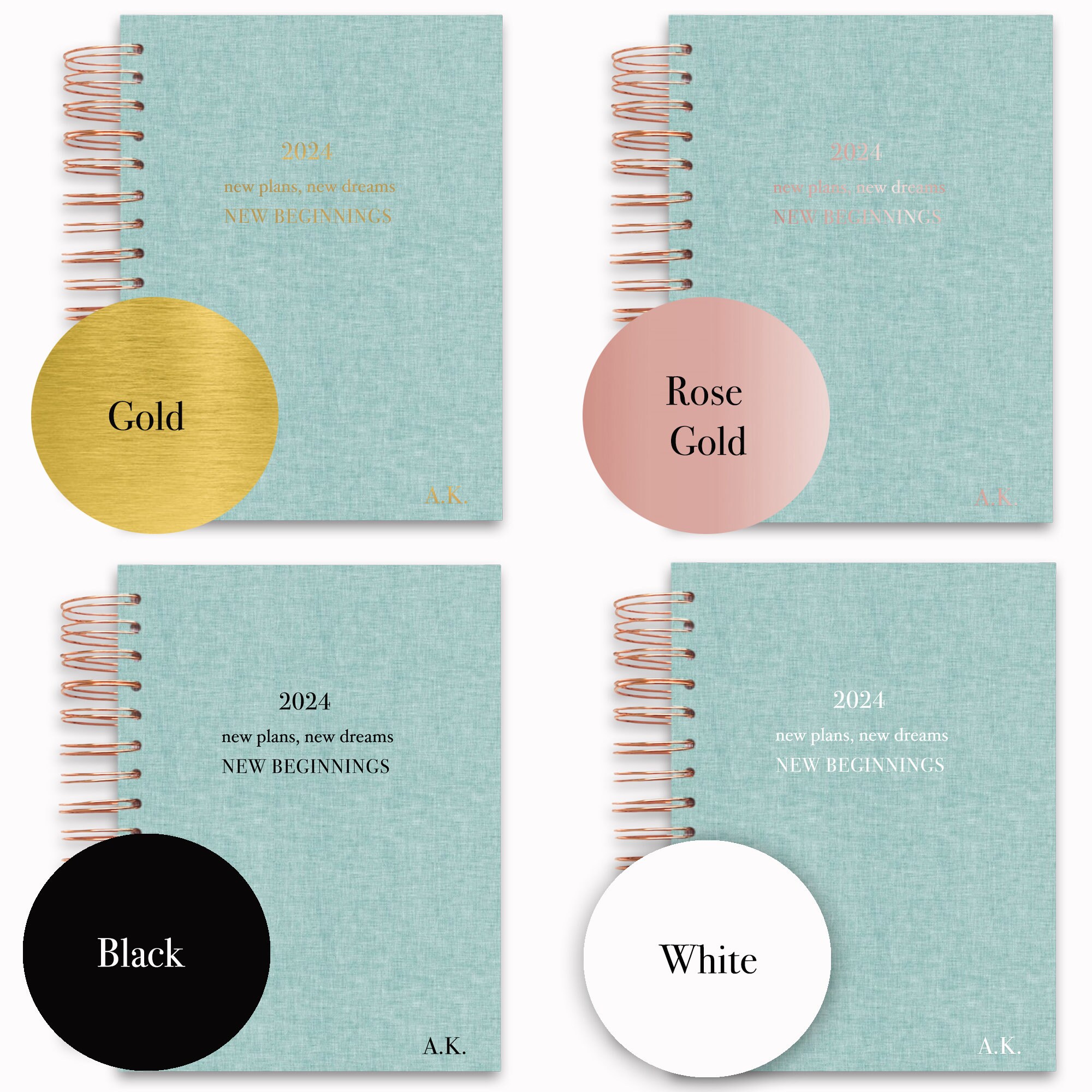Dated Weekly Planner - Sage Green Cloth | You DECIDE When to START ...