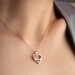 Custom Heart Shape Birthstone Necklace, Dainty Gemstone Necklace, Heart ...