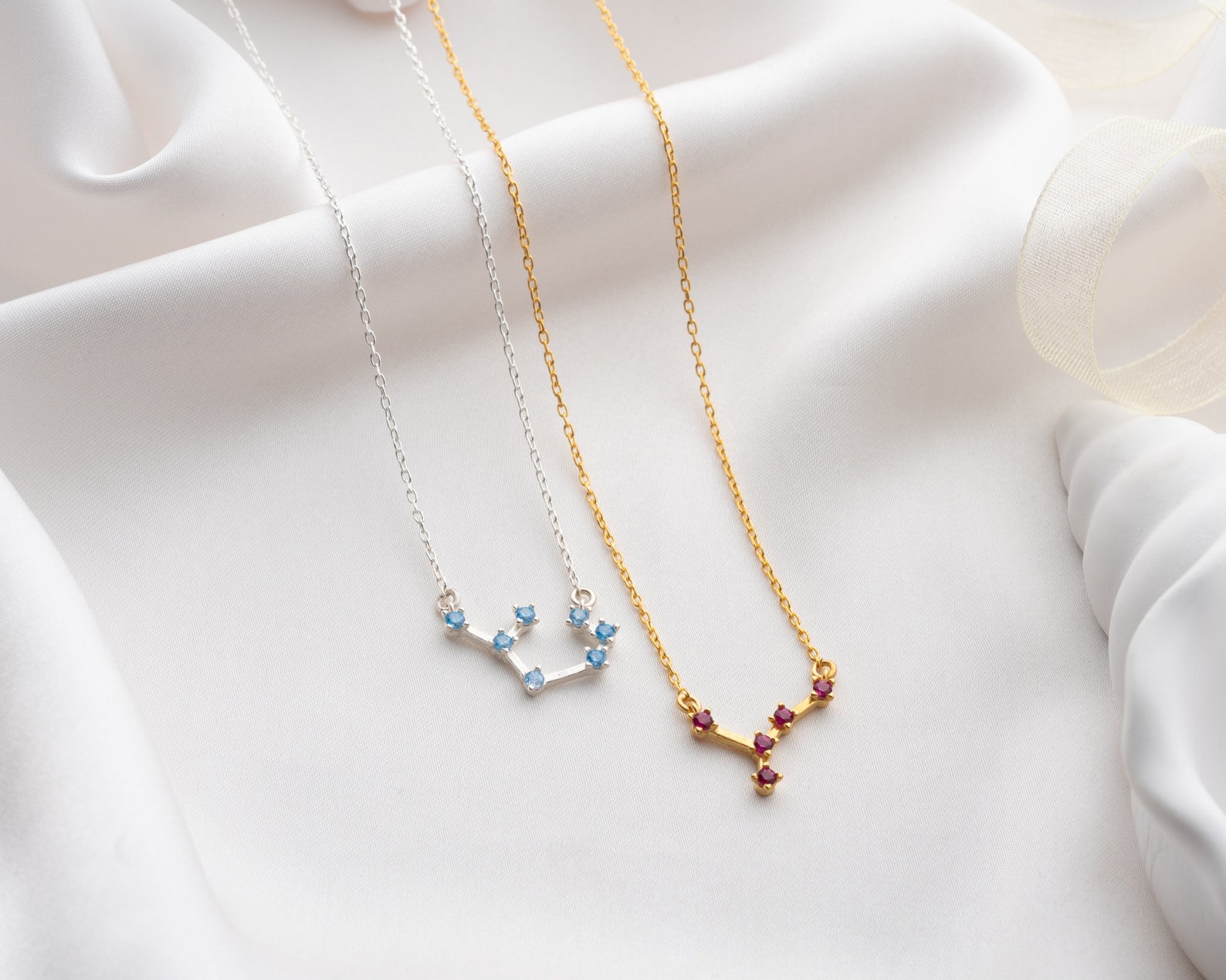 Personalized Constellation Star Sign Necklace, Zodiac Necklace, 12 ...