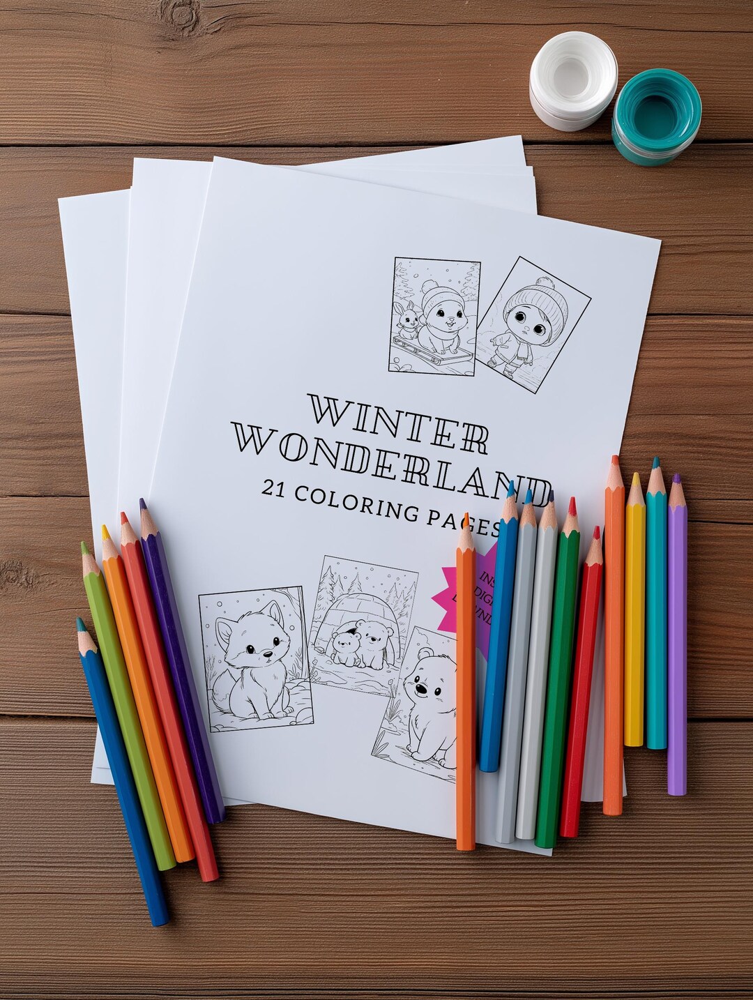 Winter Wonderland Coloring Pages for Kids – 21 Winter Printable Sheets ...