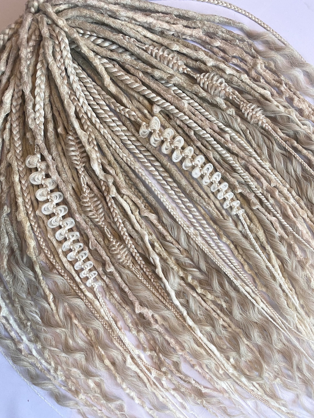 Boho Dreadlocks, Mix of Double Ended Dreadlocks and De Braids, Full Set ...