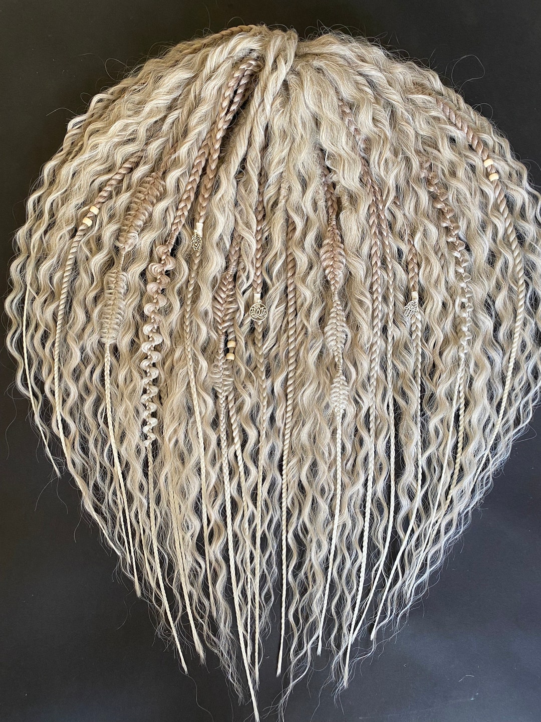 Double Ended Curly Dreads, Boho Dreadlocks, Сold Blonde Curl Dreadlocks ...