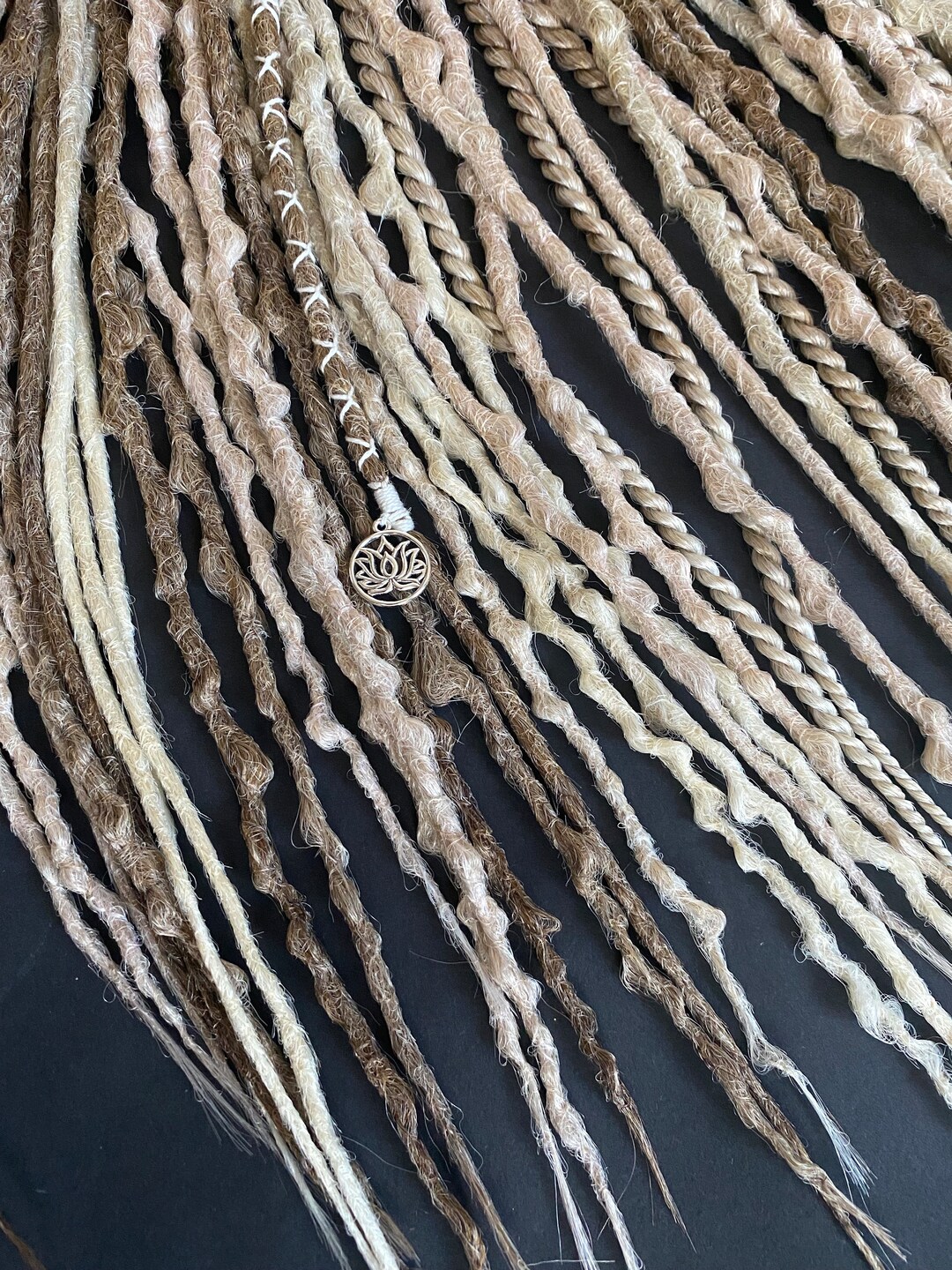 Boho Dreadlocks, Double Ended Dreadlocks, Full Set, Powdery Blonde ...