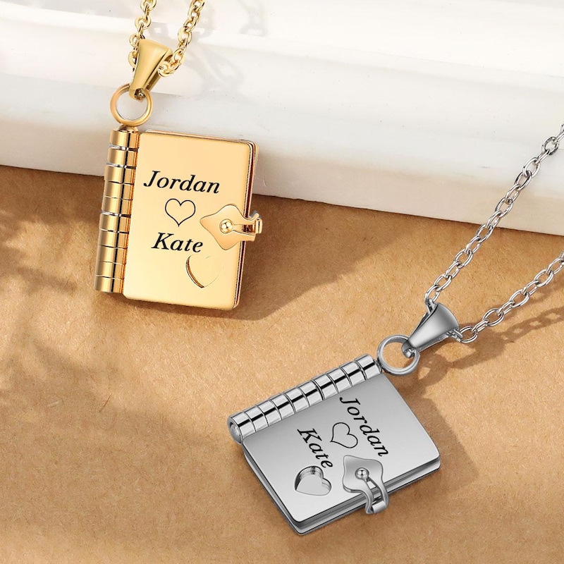 Custom Book Page Necklace - Etsy