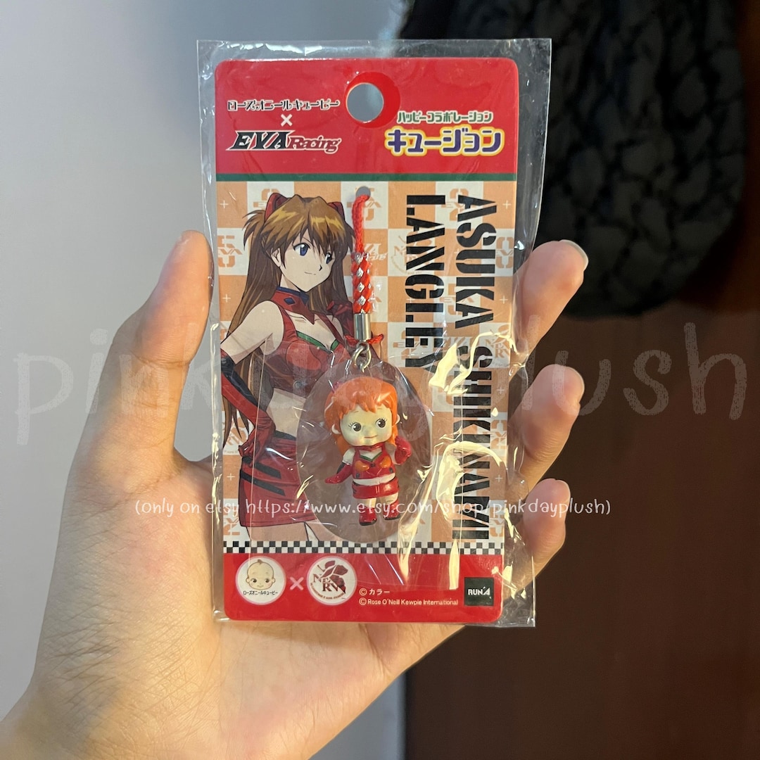 Asuka Langley Evangelion Kewpie Kewsion Anime Figure Keychain EVA ...