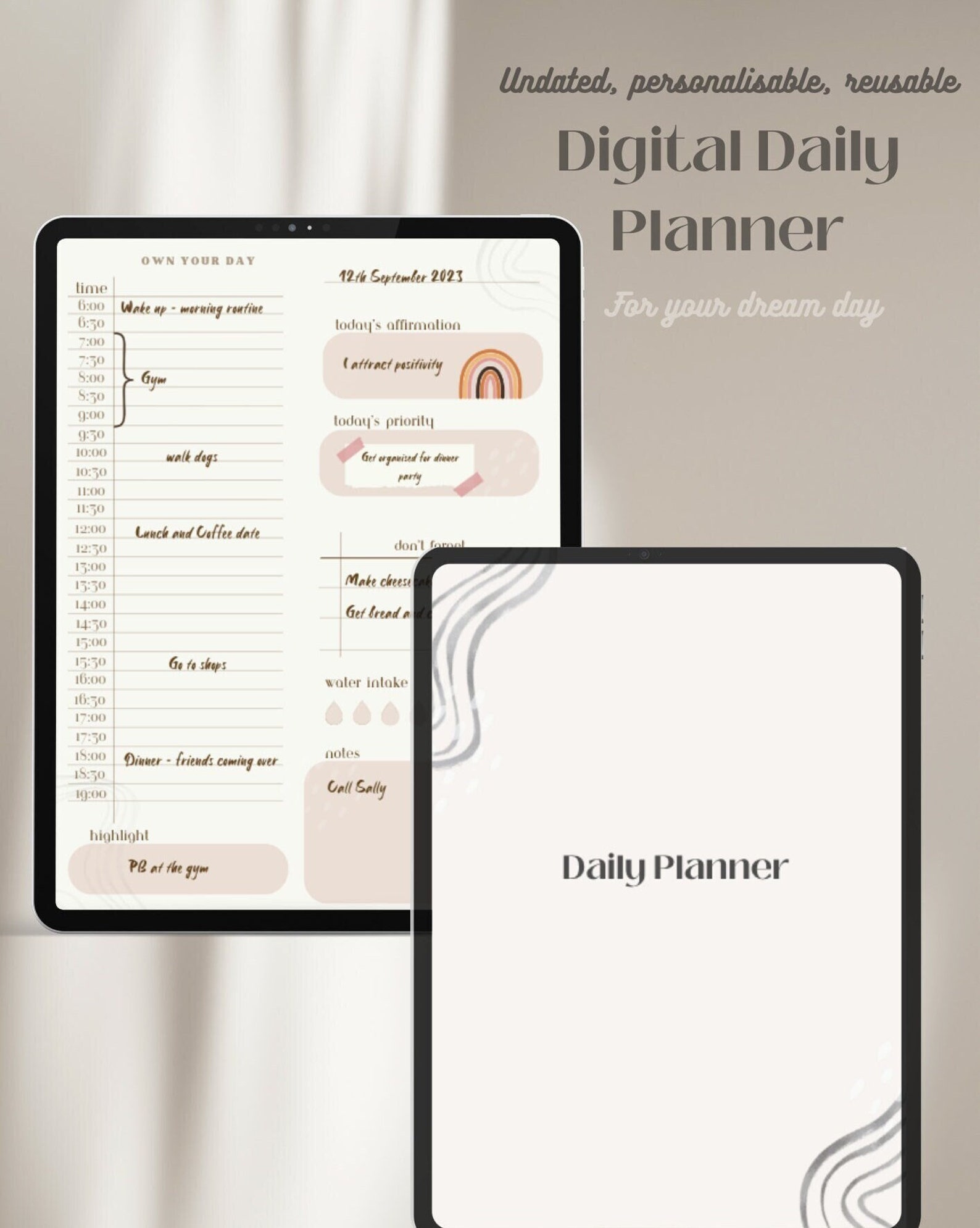 Digital Daily Planner - Etsy