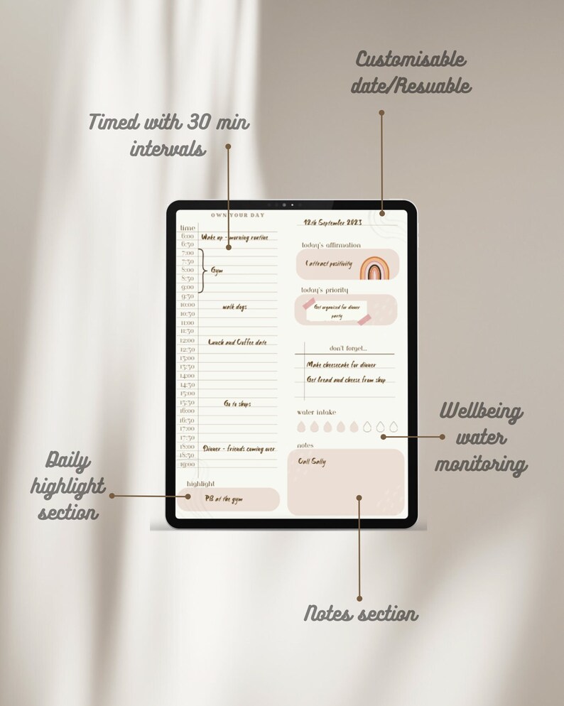 Digital Daily Planner - Etsy