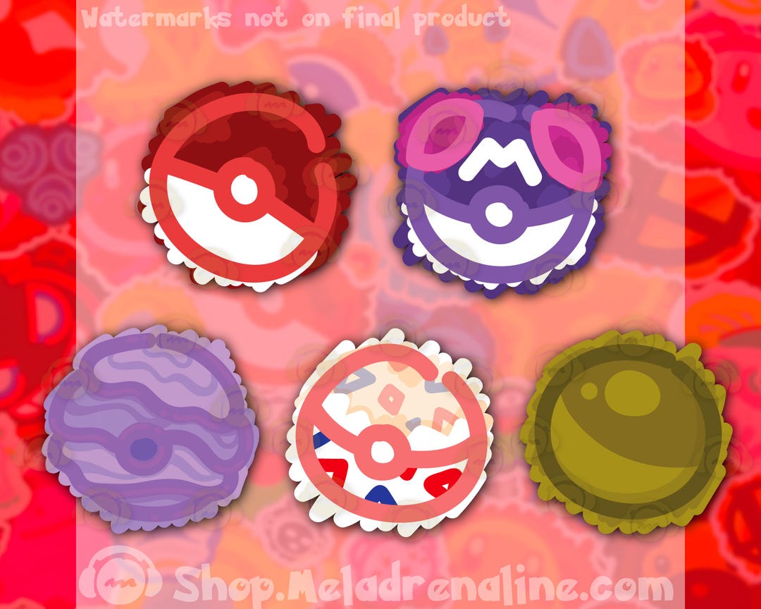Ball Stickers - Vol 1「3"-1.5" Clear Pocket Ball Scribble Series ...