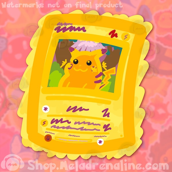 Fat Pikachu Cards - Etsy
