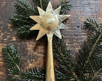 Tree Topper Star Brass Hand Forged Quartz - Etsy