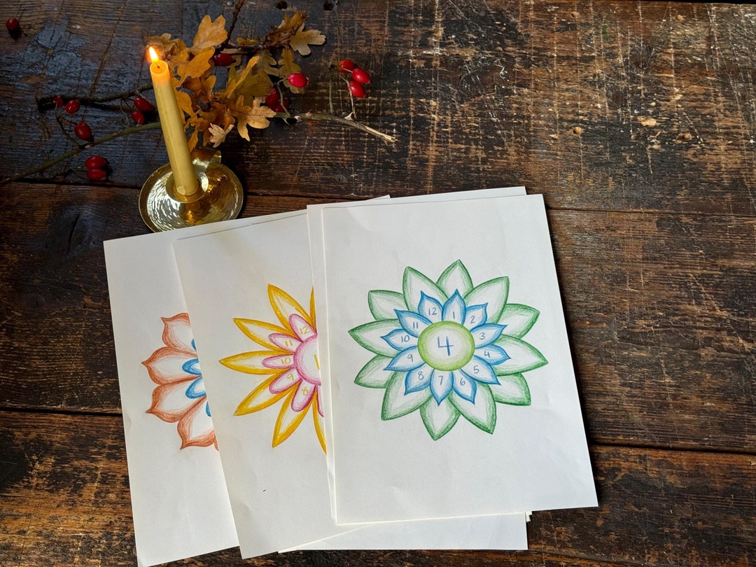 Download Waldorf Multiplication Tables Template Flowers Steinerschool ...