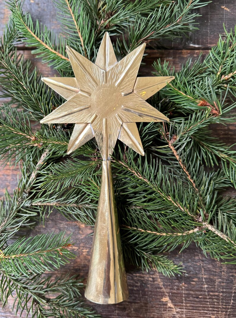 Tree Topper Star Brass Hand Forged Rose Quartz - Etsy