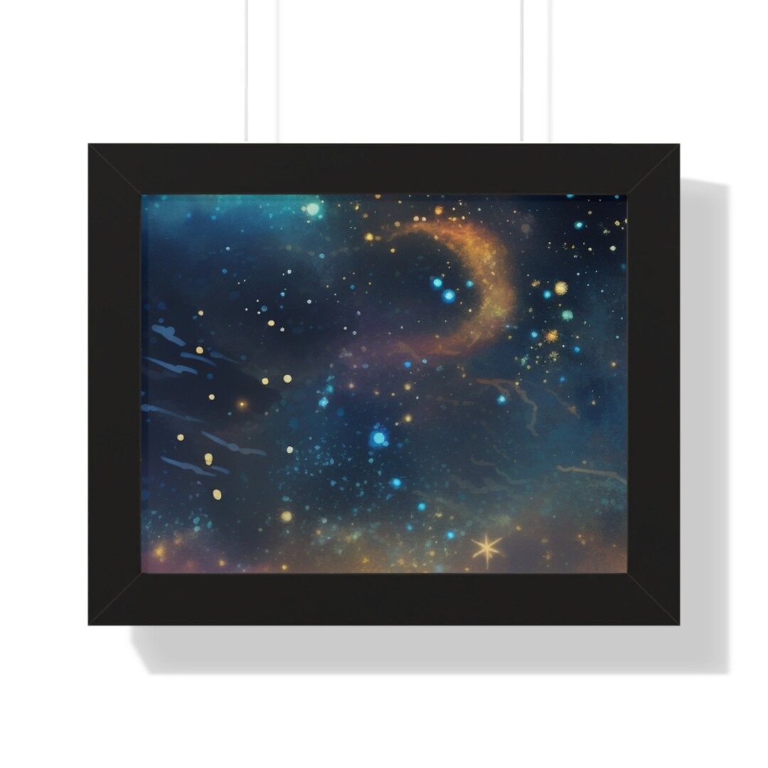 Night Sky Framed Horizontal Poster - Etsy