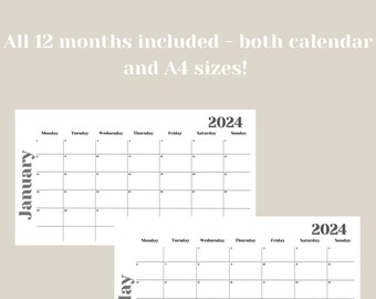 2023 Printable Calendar / Editable 2023 Calendar / - Etsy