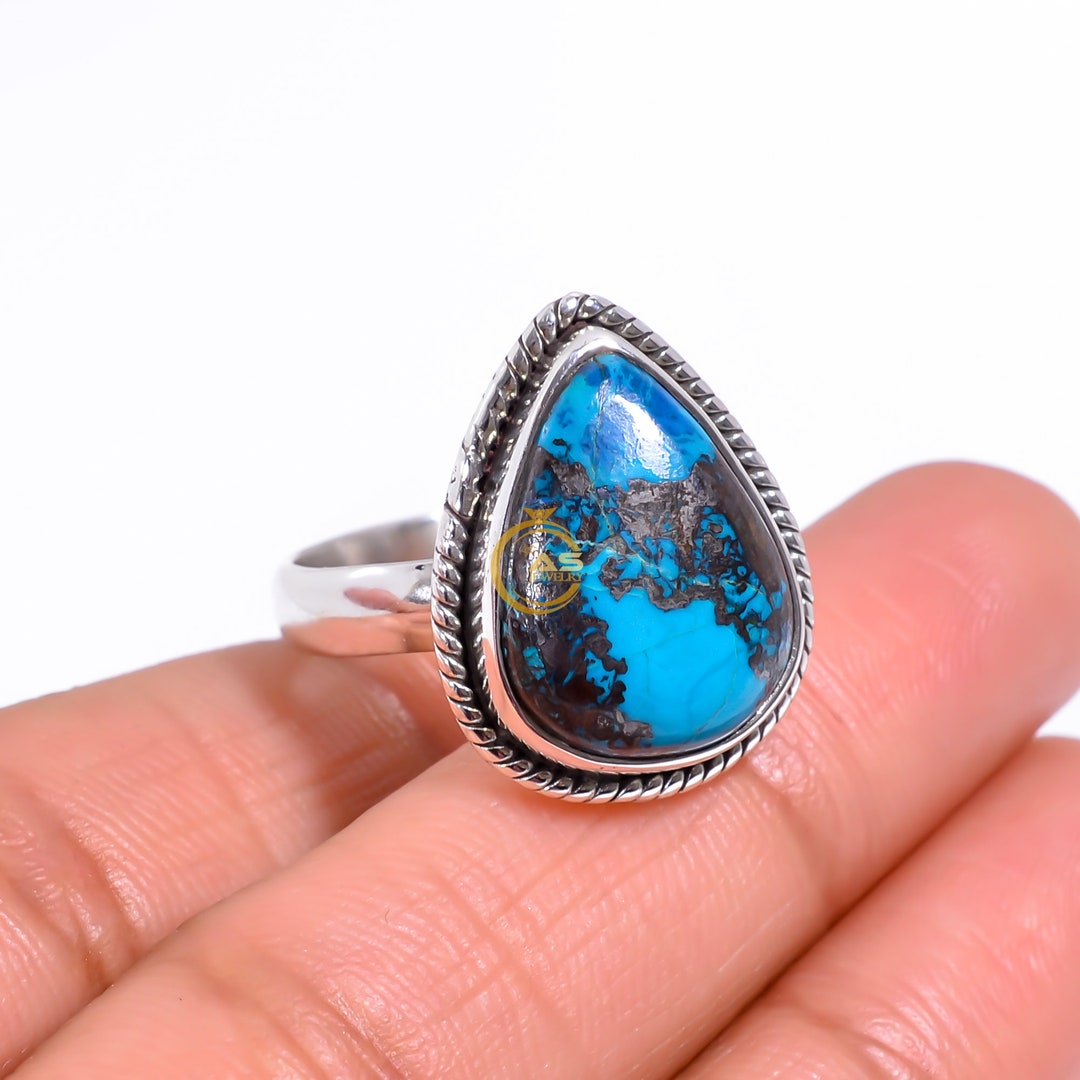 Shattuckite Ring Gemstone Ring 925 Sterling Silver Ring Handmade Ring ...