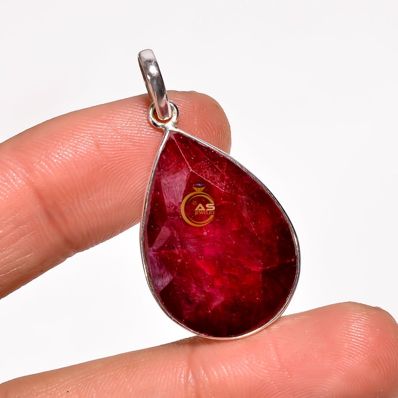 Red Ruby Pendant - Etsy