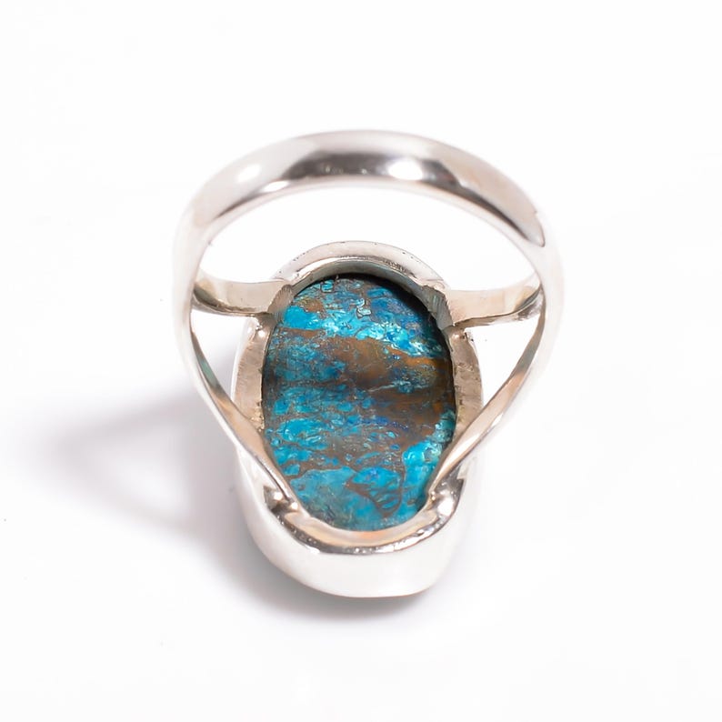 Natural Raw Azurite Ring, Azurite Druzy Ring, Blue Azurite Ring, 925 ...