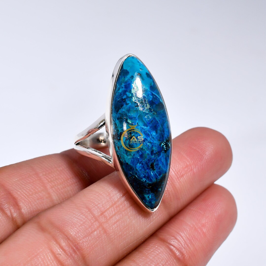 Shattuckite Ring Gemstone Ring 925 Sterling Silver Ring Handmade Ring ...