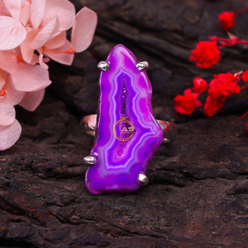 Purple Agate Slice - Etsy
