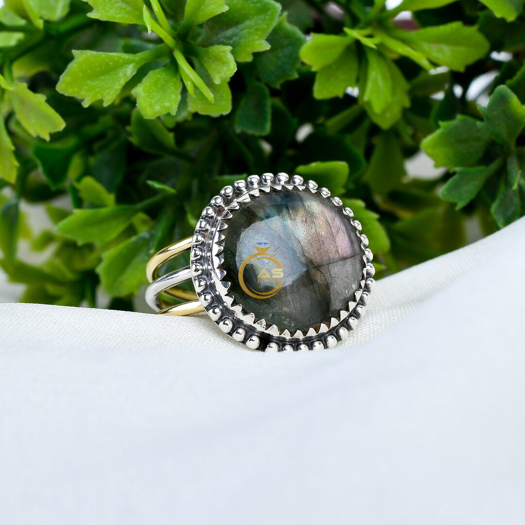Handmade Purple Labradorite Ring: 925 Sterling Silver Statement Jewelry ...
