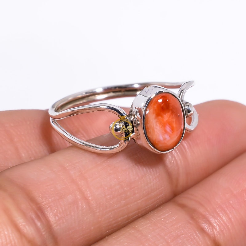 Orange Gemstone Ring - Etsy
