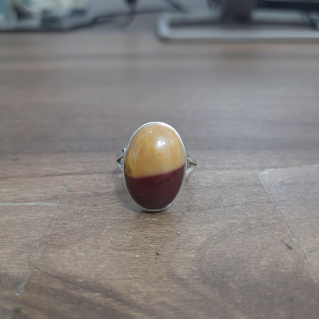 Mookaite Ring 925 Sterling Silver Ring Large Stone Ring Statement Ring ...