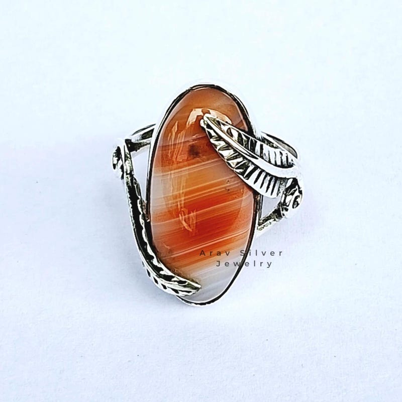 Banded Agate Ring - Etsy