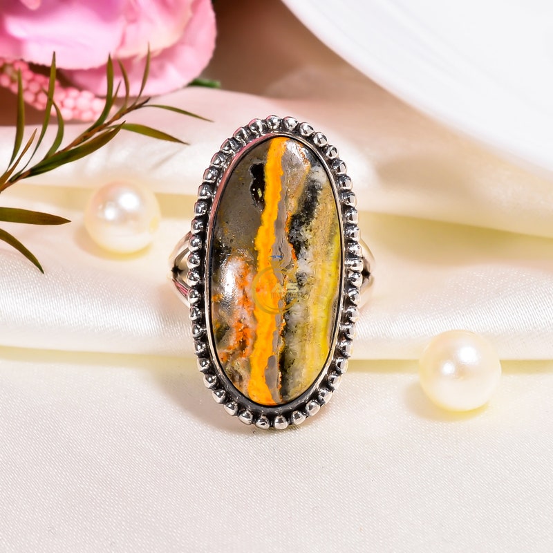 Yellow Stone Ring - Etsy