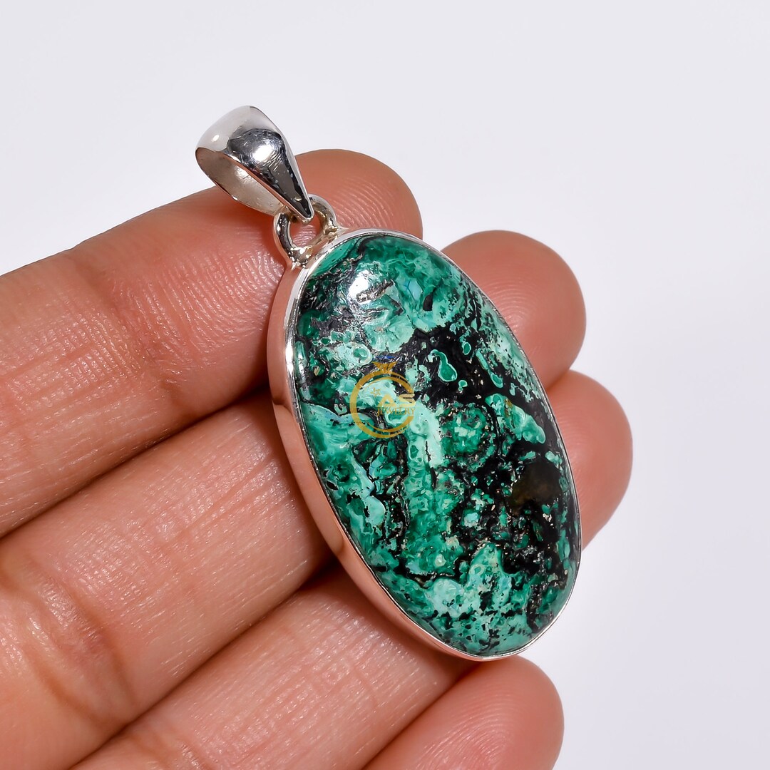 Handmade Azurite Sterling Silver Pendant Necklace: Statement Jewelry - Etsy