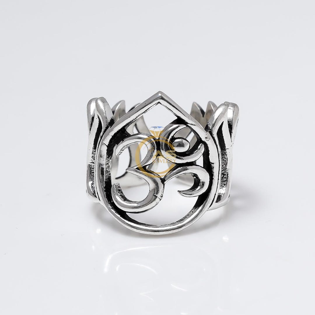 Adjustable Om Silver Designer Religious Symbol 925 Sterling Silver ...