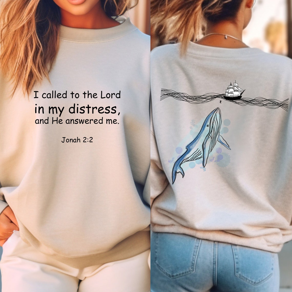 Jonah and the Whale PNG: Bible Verse Sublimation Design (digital ...